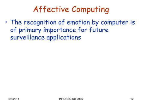Ppt Affective Computing And Emotion Recognition Systems The Future Of Biometric Surveillance