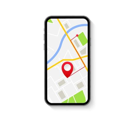 Premium Vector Mobile GPS Navigation Smartphone With City Map And Marker