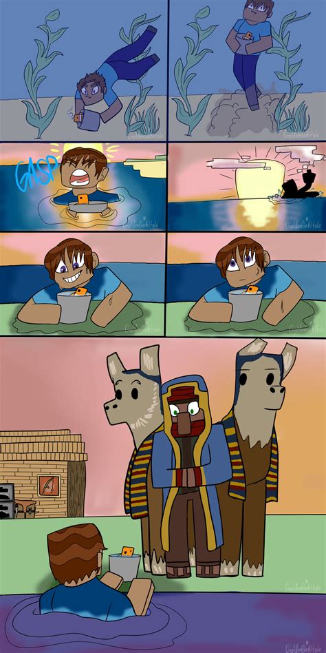 Minecraft Encounters The Wandering Trader By Goldenblackhole On Deviantart