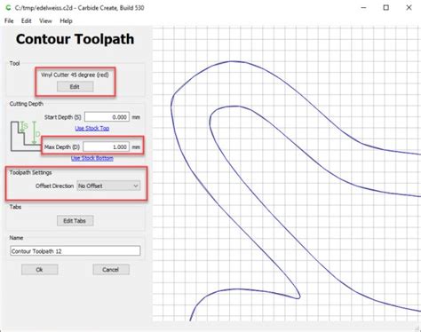 contour toolpath mcu on eclipse