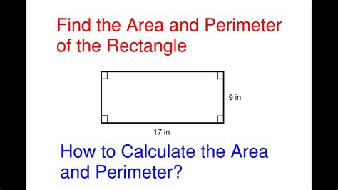 How To Find The Area And Perimeter Of A Rectangle Area And Perimeter