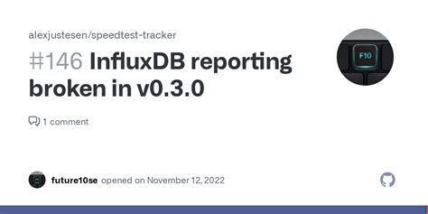 InfluxDB Reporting Broken In V Issue Alexjustesen Speedtest Tracker GitHub