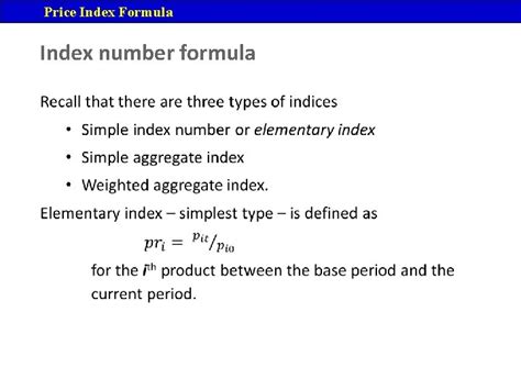 Module 16 Price Index Session Iii Contents Session