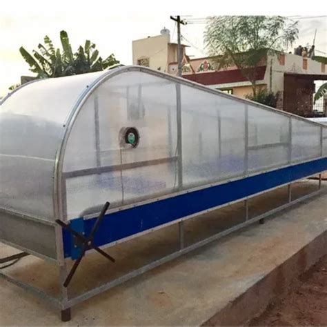 Polycarbonate 100 Kg Solar Hybrid Tunnel Dryer Automation Grade Semi