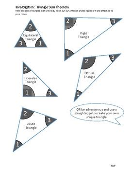 Triangle Sum Theorem By Tara Murphy TPT
