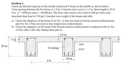 solved check the flexural capacity of the double reinforced