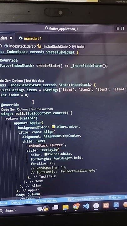 Index Stack Flutter Shortvideo Shorts Youtubeshorts Flutter Coding Youtube