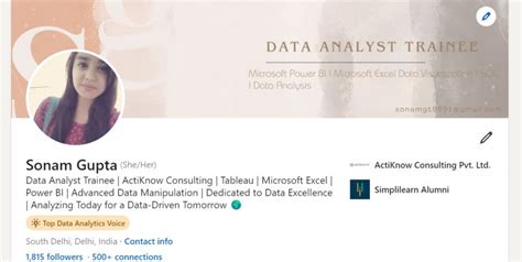 Sonam Gupta On Linkedin Topdataanalyticsvoice Dataanalytics Growonlinkedin Linkedin Topvoices