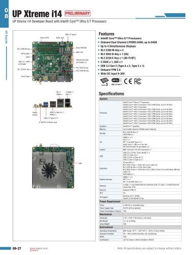 PICO TGU4 AAEON PDF Catalogs Technical Documentation Brochure