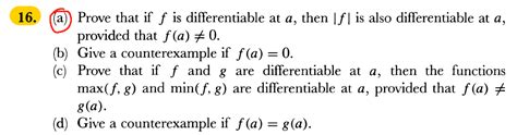 Solved Prove That If F Is Differentiable At A Then Chegg