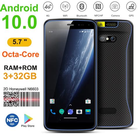 Handheld Pda Android 10 Rugged Pos Terminal 2d Barcode Scanner Reader Wifi 4g Bluetooth Nfc Pda