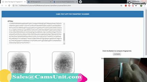 how to integrate fingerprint scanner with website through javascript