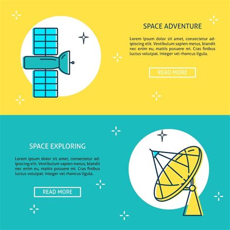 Premium Vector Space Theme Flyer Templates
