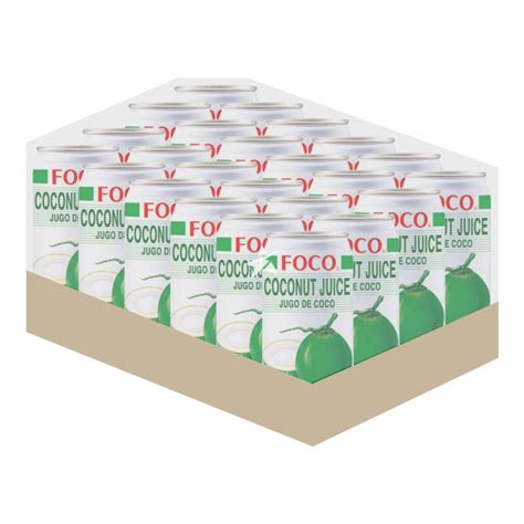 Buy Foco Coconut Juice 350ml 24 Cans Thai Supermarket Online Uk