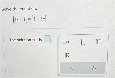 Solved Solve The Equation S S The Solution Set Is Chegg Com