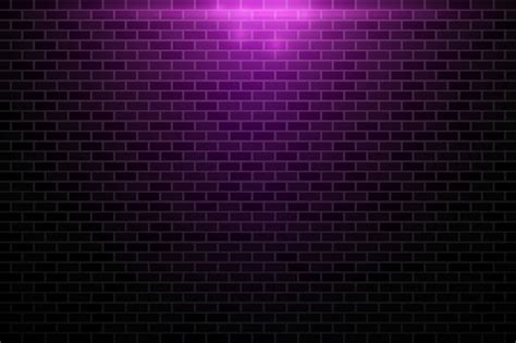 스포트 라이트로 조명 벽돌 벽 배경에 야간 공연 프리미엄 벡터