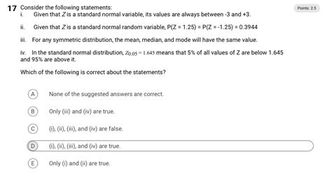 Solved Points Consider The Following Statements I Chegg