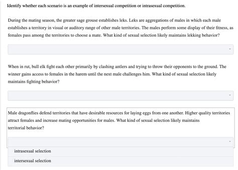 solved identify whether each scenario is an example of