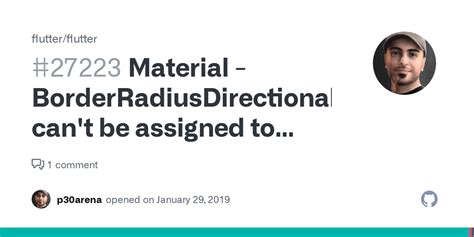Material BorderRadiusDirectional Can T Be Assigned To Parameter Type