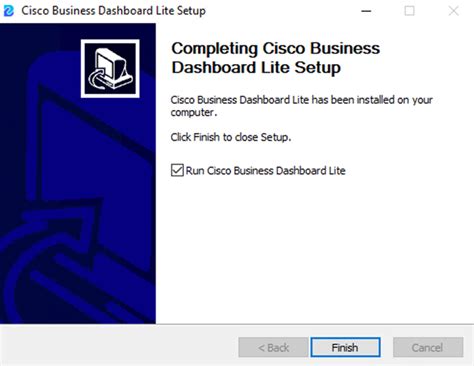 Cisco Business Dashboard Lite Installation Guide For Microsoft Windows Installing Cisco