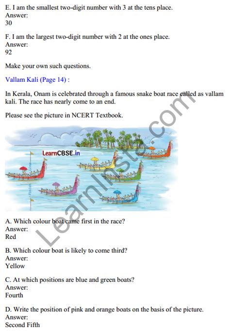 A Day At The Beach Class 2 Solutions Question Answer Maths Chapter 1