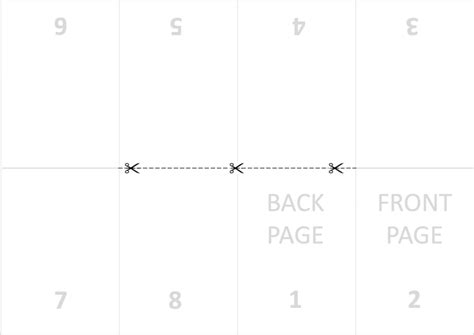 8 Page Zine Word Label Template For A4 Sheet