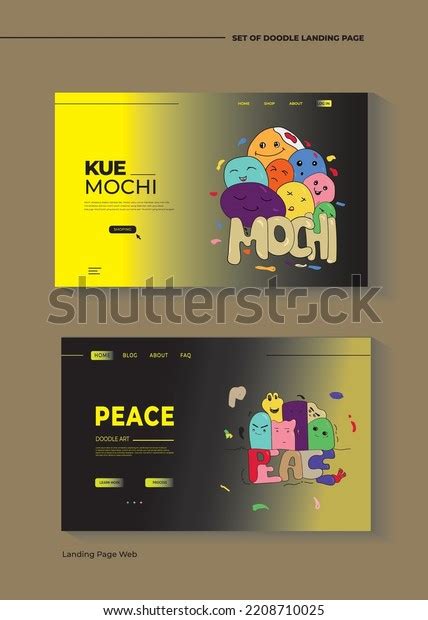 Doddle Landing Pageweb Design Ui Ux Stock Vector Royalty Free 2208710025 Shutterstock