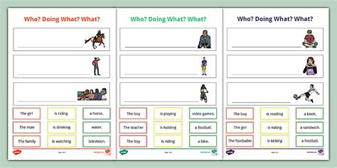 older learners colourful semantics who doing what what