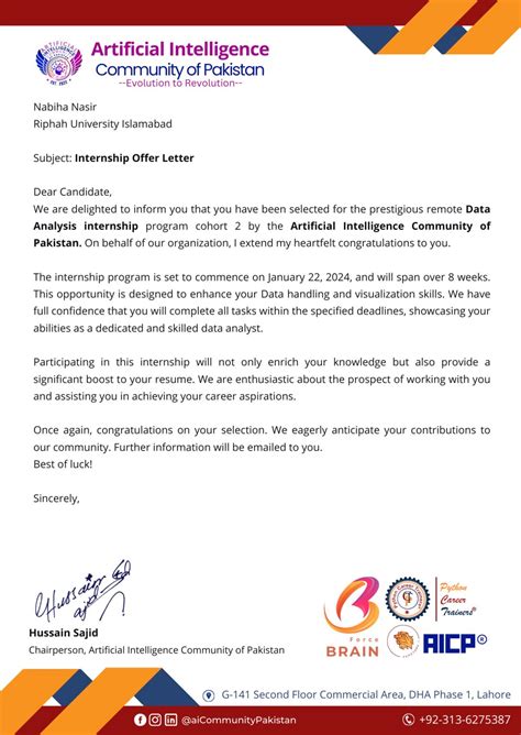 Nabiha Nasir On Linkedin Internship Aicp Innovation