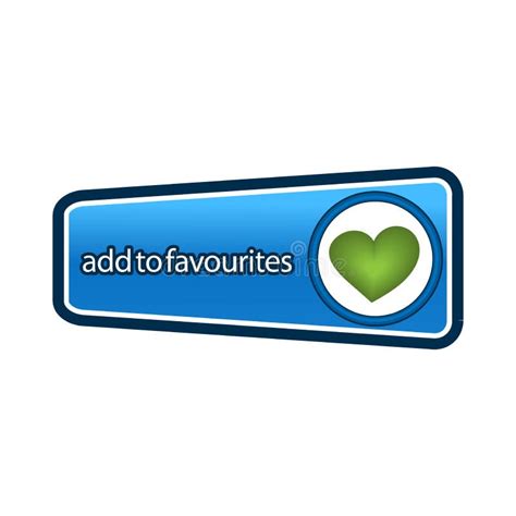 Add To Favourites Button On The White Background Flat Vector Illustration Stock Vector
