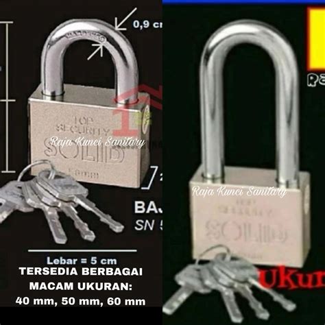 Jual Gembok Solid 809 809l 40 Mm 50 Mm 60 Mm Gembok Motorgembok
