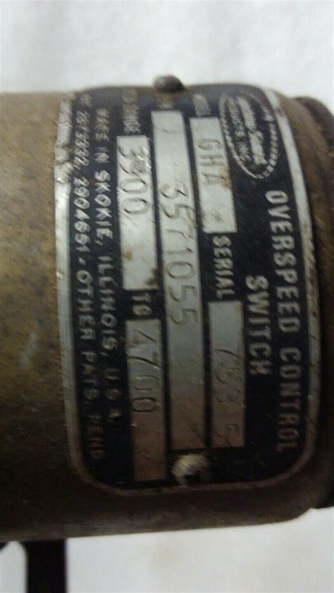 MOPAR TACH DRIVE OVERSPEED CONTROL SWITCH CUDA DART Other Engine Parts
