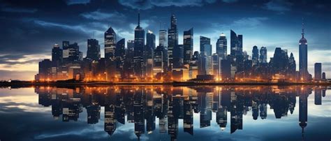 Premium Ai Image Night Metropolis Generated By Ai