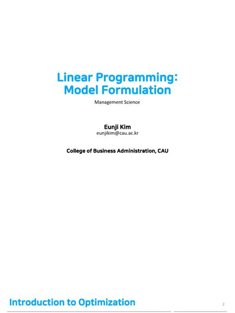 Ms 03 1 Lp Formulation Pdf Mathematical Optimization Linear