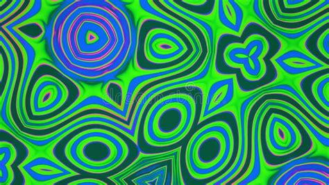 Seamless Loop Moving Random Wave Texture Psychedelic Wavy Animated Abstract Curved Shapes Stock