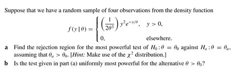 Solved Suppose That We Have A Random Sample Of Four Chegg Com