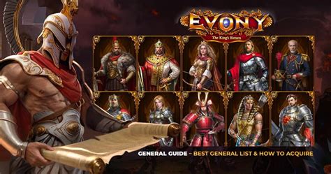 Best Generals To Acquire In Evony The Kings Return