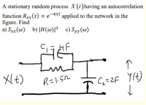 Solved A Stationary Random Process X T Having An