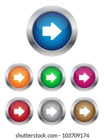 Right Arrow Buttons Stock Vector Royalty Free Shutterstock