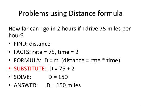 Problems Involving Formulas Ppt
