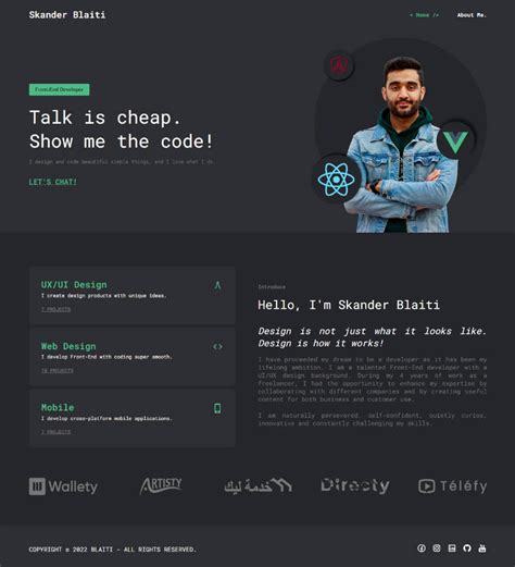 24 Best Free Open Source React Portfolio Page Templates 2024