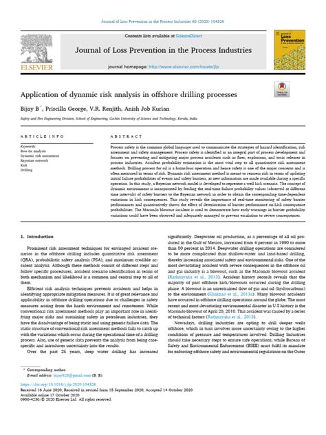 Application Of Dynamic Risk Analysis In Offshore Drilling Processes Pdf Risk Bayesian Network