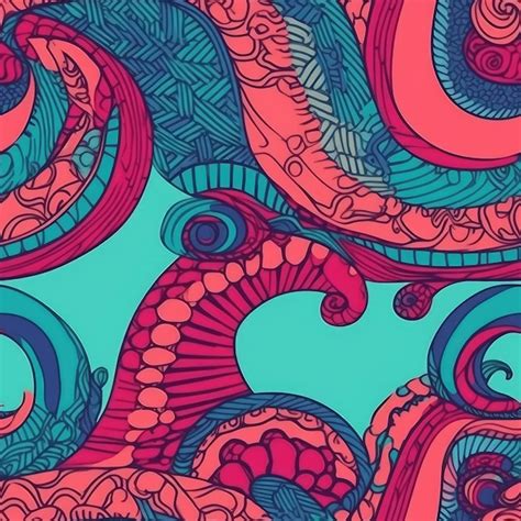 Premium Ai Image Seamless Tileable Patterns Of Abstract Graphic Elements That Are Continuous