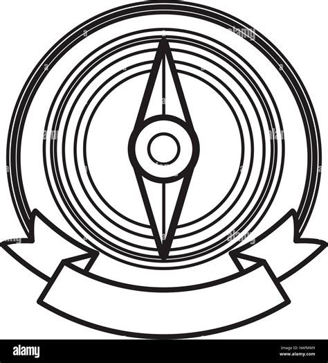 Compass Icon Instrument Tool Navigation Location And Object Theme Isolated Design Vector