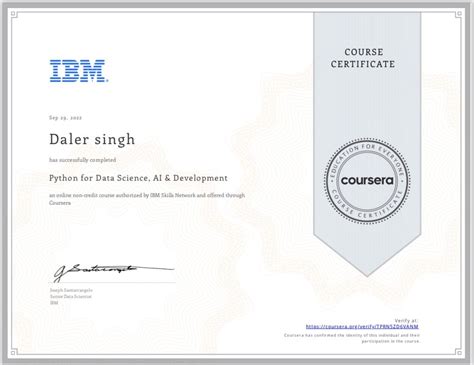 Daler Singh On Linkedin Completed This Python For Data Science Ai And Development Course In