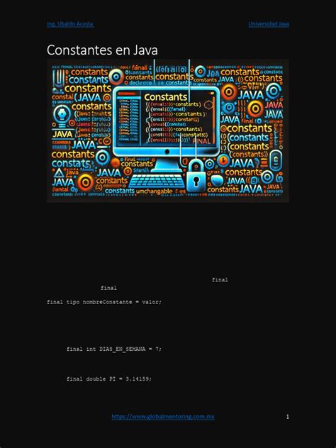 02 16 00 Constantesjava Uj Pdf Java Lenguaje De Programación Programación De Computadoras