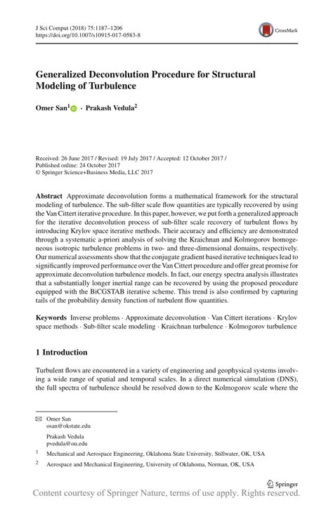 Generalized Deconvolution Procedure For Structural Modeling Of