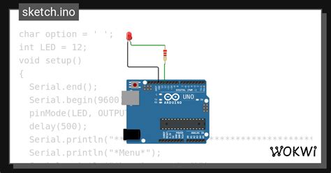 Prende Led Con Seleccion Wokwi Esp32 Stm32 Arduino Simulator
