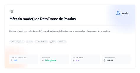 dominando el método mode en dataframe de pandas labex