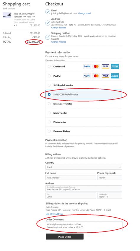 Split Invoice Audio Sensibility